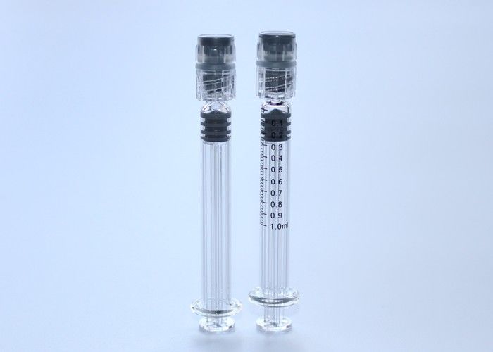 1ml Thin And Long Glass Prefilled Syringes Transparent Color For Cosmetics