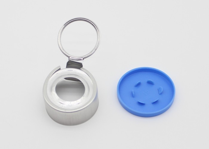 32mm Blue Infusion Medicinal Vial Caps With Ring Pull Customized Logo ...