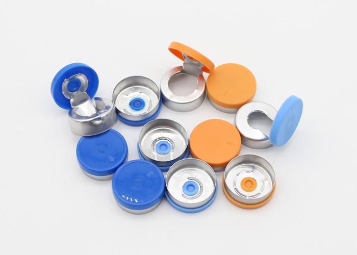Colorful Tear Off Vial Caps For Medical Injection Vial 20.3*7.3 Mm Size