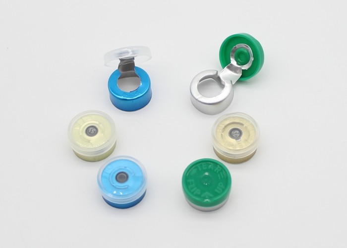 13mm Multi Color Aluminum Plastic Caps , GMP Standard Tear Off Seal