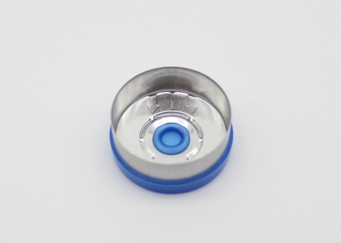 20mm Medical Injection Vial Caps Transparent Blue Color SGS Certificated