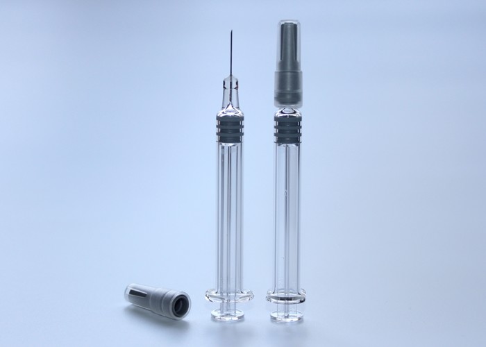 1ml Thin And Long Glass Prefilled Syringes Transparent Color For Cosmetics