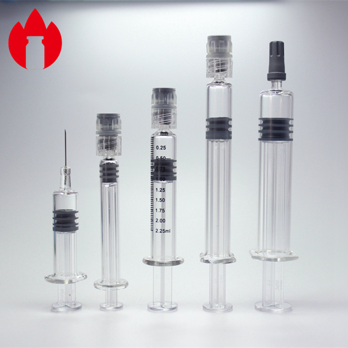 Prefilled Glass Syringe Meddical Or Cosmetic Glass Prefilled Syringe