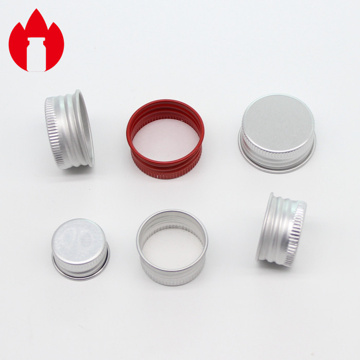 20mm 24mm 28mm Metal Aluminum Screw Caps With PE Gasket