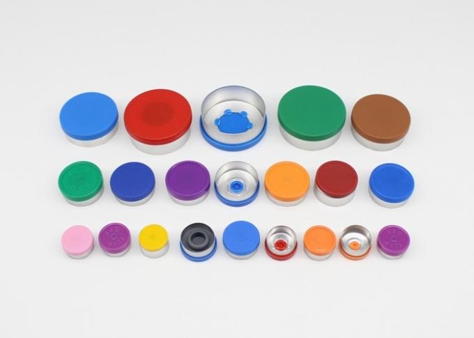 Customized Color Flip Off Cap , Aluminium Flip Off Seals For Injection