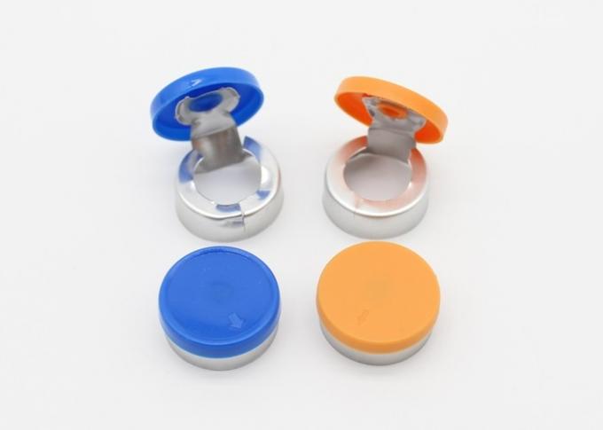 Colorful Tear Off Vial Caps For Medical Injection Vial 20.3*7.3 Mm Size