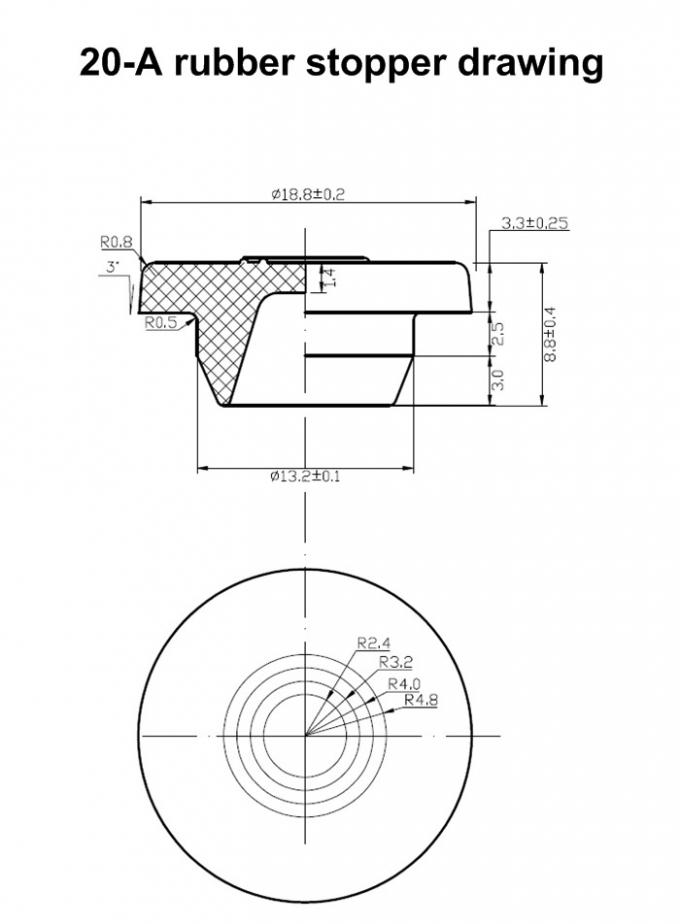 Ethylene Oxide Sterilized Blue Pharmaceutical Rubber Stoppers For ...