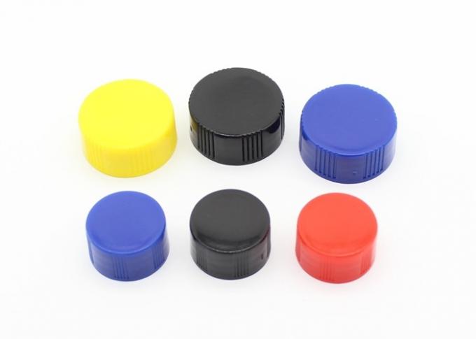 13mm 18mm 24mm Plastic Screw Covers , Screw Plastic Cap For Threaded Bottle