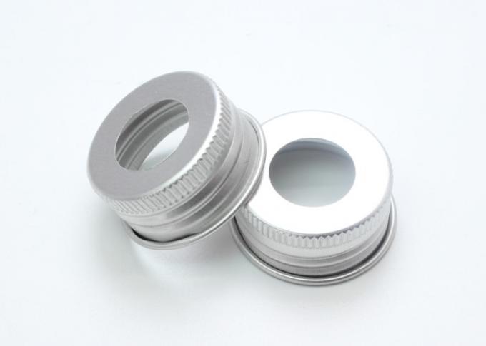 18-28mm Metal Screw Caps , Aluminum Threaded Cap For Screw Bottle