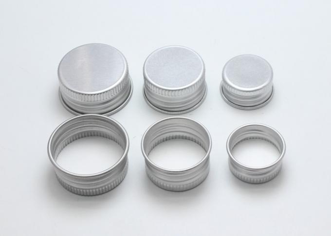18-28mm Metal Screw Caps , Aluminum Threaded Cap For Screw Bottle