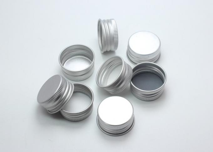 28mm Silver Screw Caps , Custom Aluminum Screw Covers For Screw Bottle