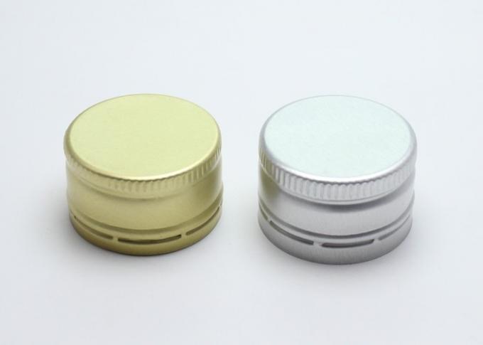 28mm Golden / Silver Aluminum Ropp Caps Theft Proofing Closure With Gasket