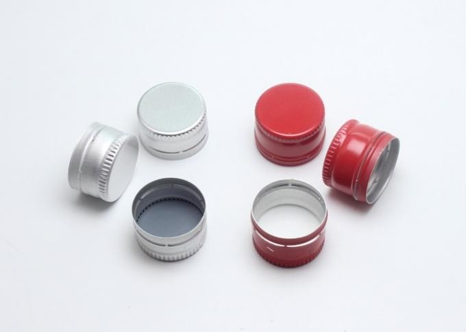 Round Shaped Aluminum Ropp Caps 20mm 22mm 28mm Durable For Screw Bottle